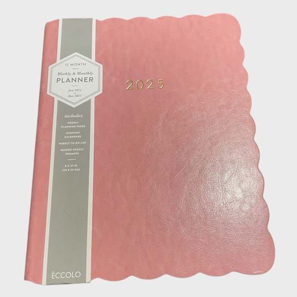 Eccolo | Office | 225 Monthly Planner Ccolo Ponk Scalloped 8x0 New ...